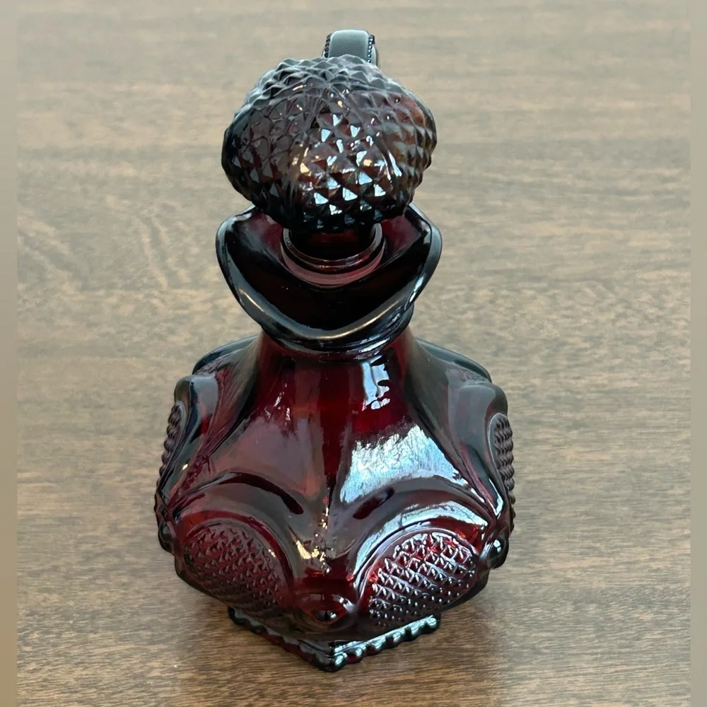 Avon | Dining | Avon 876 Cape Cod Collection Ruby Red Glass Cruet With ...